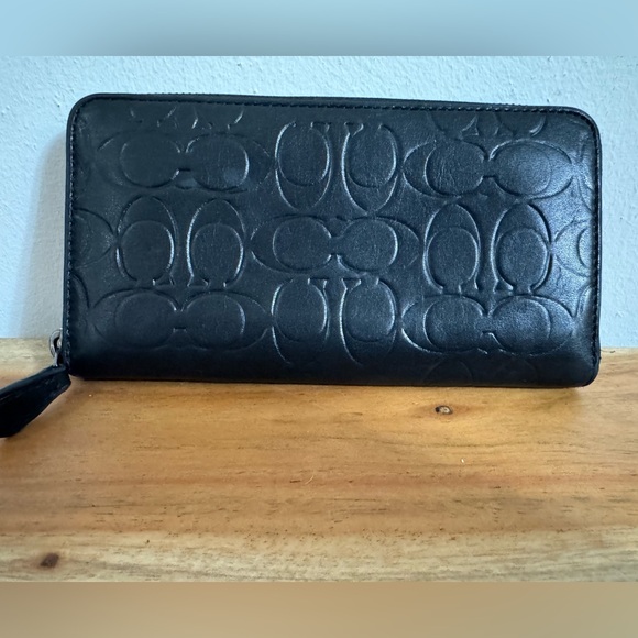 Coach | Bags | Coach Zip Wallet Embossed Leather | Poshmark